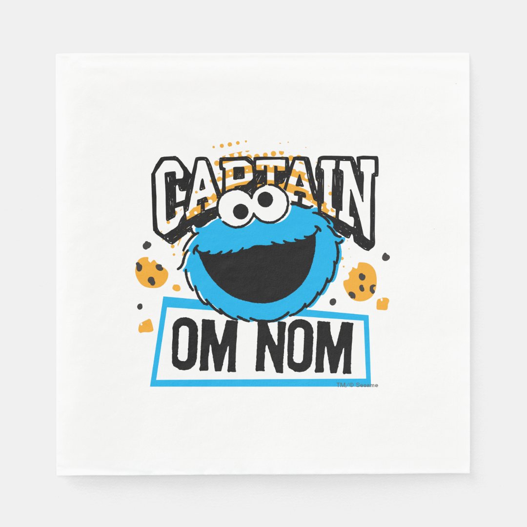 Captain Cookie Monster Paper Napkins | Zazzle