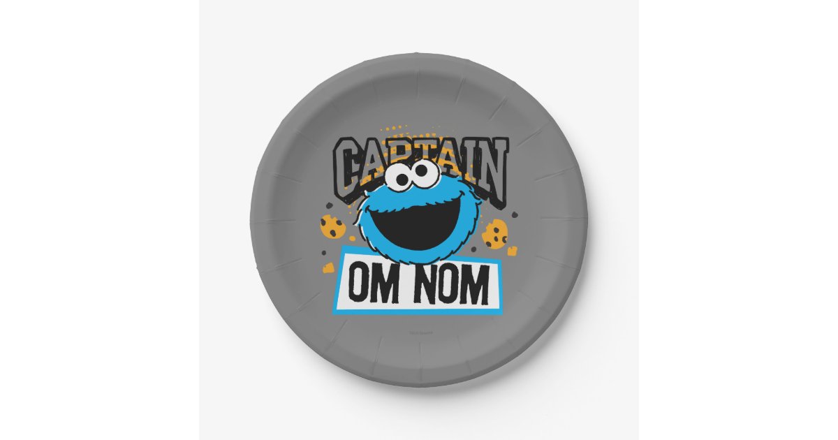 Captain Cookie Monster Paper Plates | Zazzle
