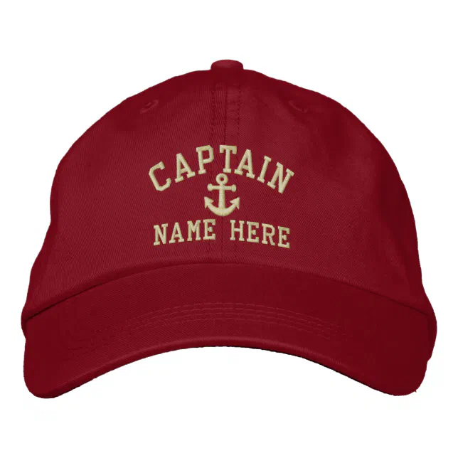 Captain - customizable embroidered baseball cap | Zazzle