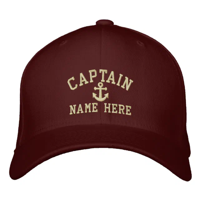 Captain - customizable embroidered baseball cap | Zazzle