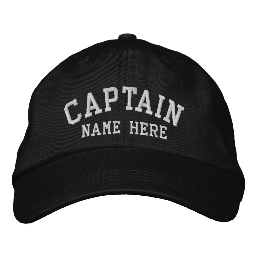 Captain - customizable embroidered baseball hat | Zazzle
