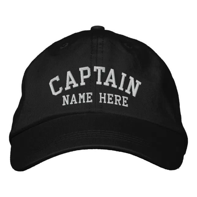 Captain - customizable embroidered baseball hat | Zazzle