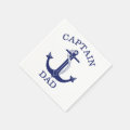 Captain Dad Nautical Anchor Napkins | Zazzle