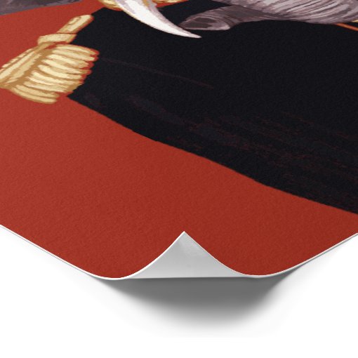 Captain Elephant Poster | Zazzle