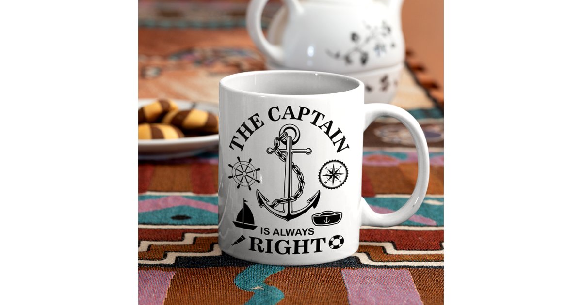 Captain Funny Coffee Mug | Zazzle