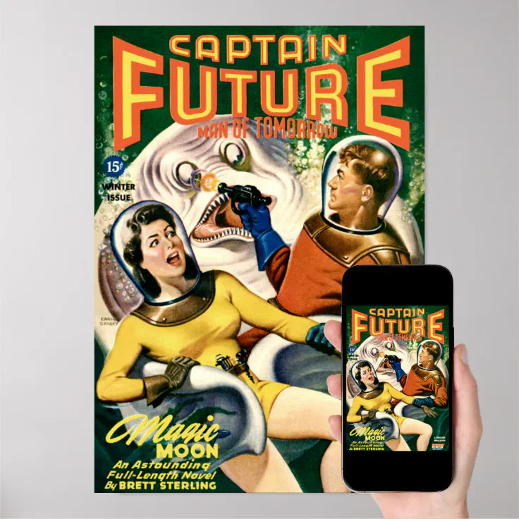 Captain Future and the White Gooey Blob Poster | Zazzle