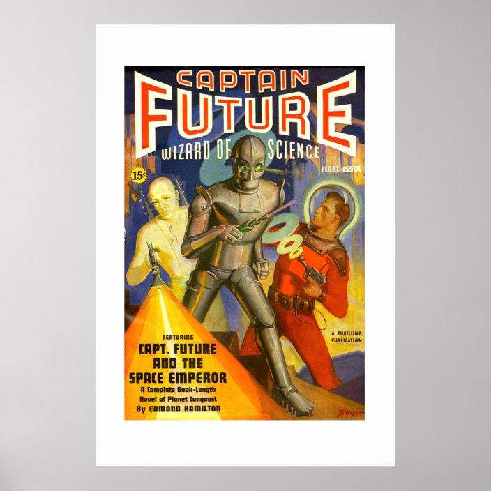 Captain Future pulp cover poster | Zazzle.com