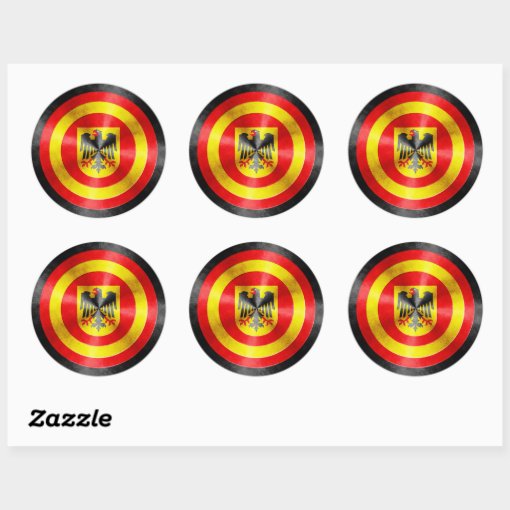 Captain Germany Hero Shield Classic Round Sticker | Zazzle