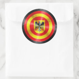 Captain Germany Hero Shield Classic Round Sticker | Zazzle