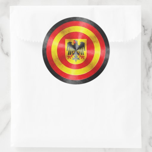 Captain Germany Hero Shield Classic Round Sticker | Zazzle