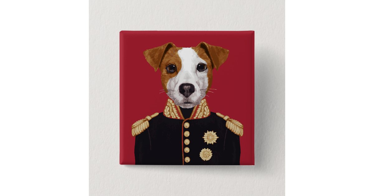 Captain Jack Russell Button | Zazzle