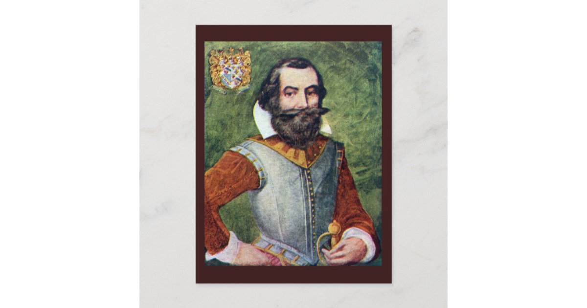 Captain John Smith Jamestown Colony Postcard | Zazzle