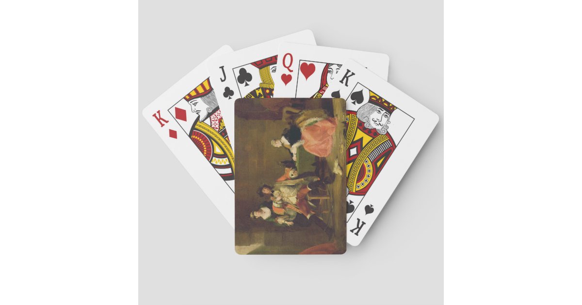 Captain Macheath Upbraided by Polly and Lucy in th Poker Cards | Zazzle