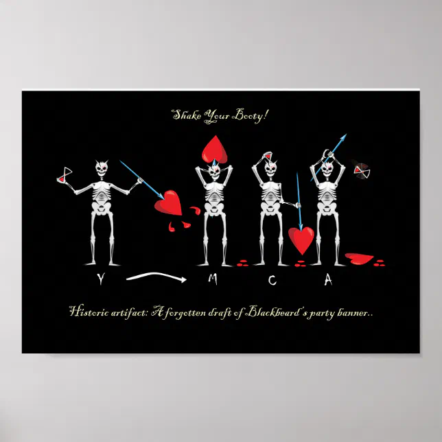 CAPTAIN MAYFLOWER'S BLACKBEARD FLAG POSTER | Zazzle