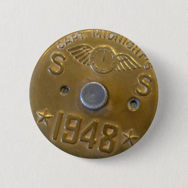 Captain Midnight Decoder Badge 1948 Pinback Button | Zazzle