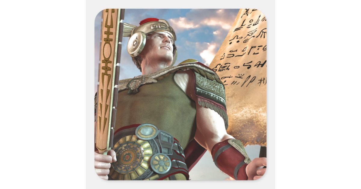Captain Moroni Square Sticker | Zazzle