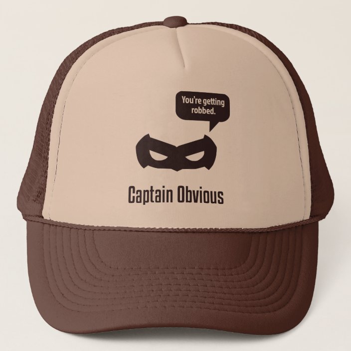 Captain Obvious Hat | Zazzle.com