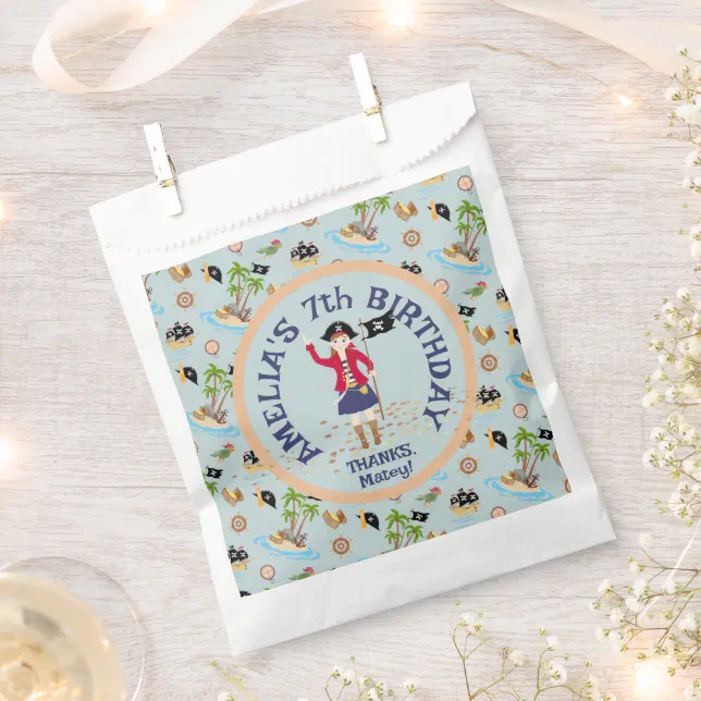Captain of the Pirate Ship Birthday Party Favor Bag | Zazzle