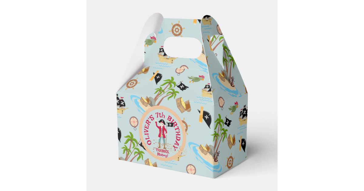 Captain of the Pirate Ship Birthday Party Favor Boxes | Zazzle