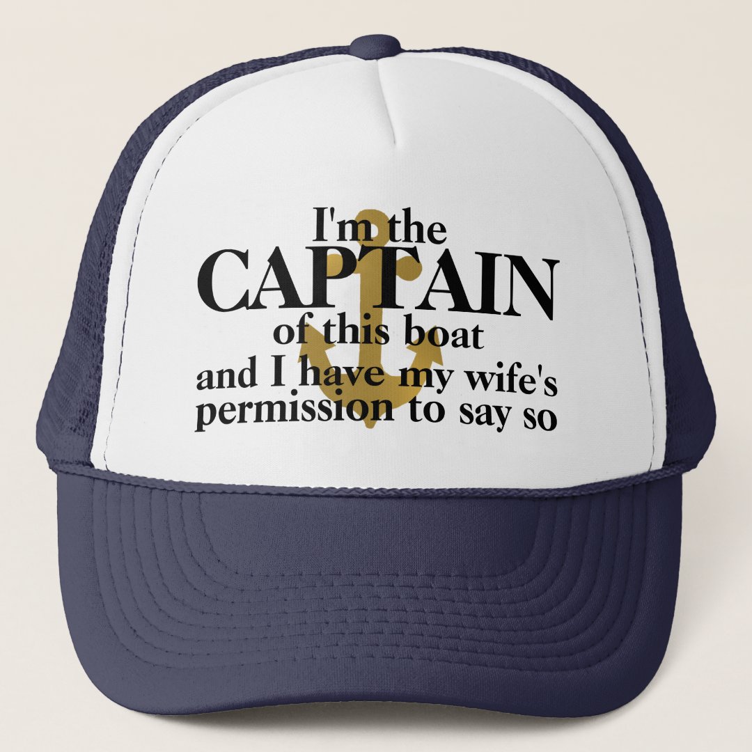 Captain Of This Boat Funny Hat | Zazzle