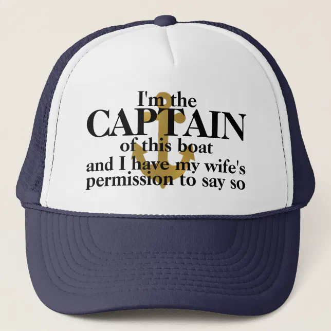 Captain Of This Boat Funny Hat | Zazzle