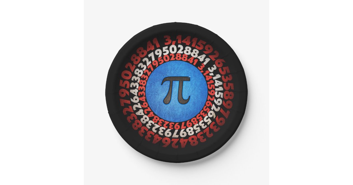 Captain Pi Superhero Shield Nerdy Math Pi Day Paper Plates | Zazzle