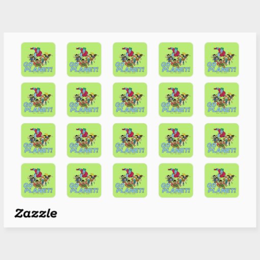 Captain Planet and the Planeteers - Go Planet! Square Sticker | Zazzle