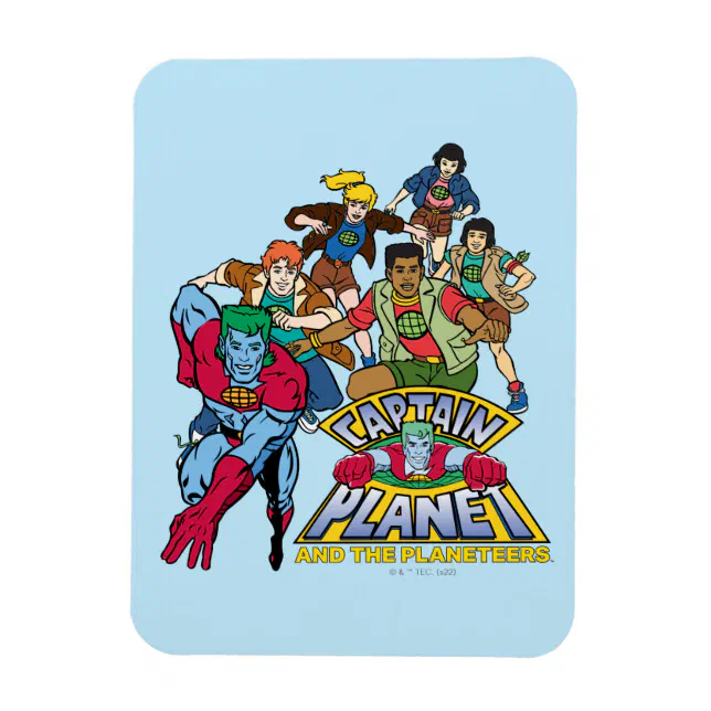 Captain Planet & the Planeteers Group Logo Graphic Magnet | Zazzle