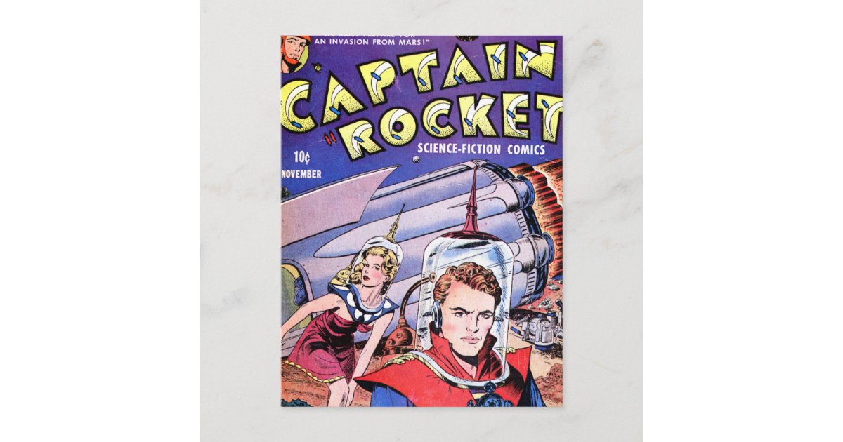 Captain Rocket Comic Postcard | Zazzle