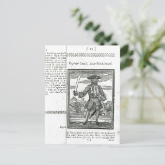 Captain Teach, Alias Black Beard Postcard | Zazzle