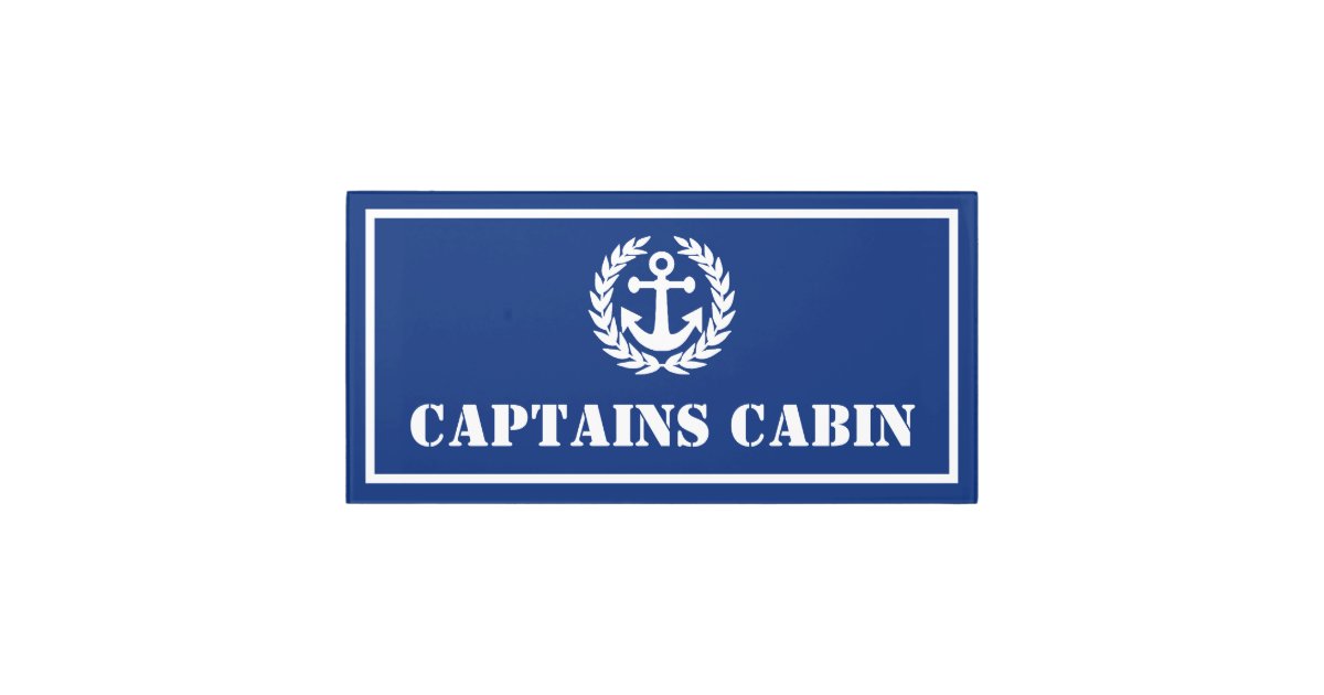 Captains cabin door sign | Zazzle