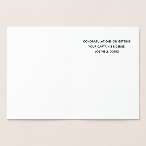 Captains License Congratulations Card | Zazzle