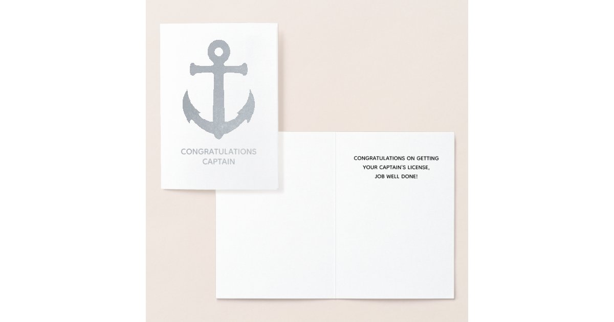 Captains License Congratulations Card | Zazzle