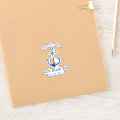 Captain's Name Boat Name Authentic Nautical Anchor Sticker | Zazzle