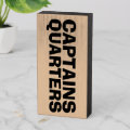 CAPTAINS QUARTERS DAD RUSTIC WOOD SIGN | Zazzle