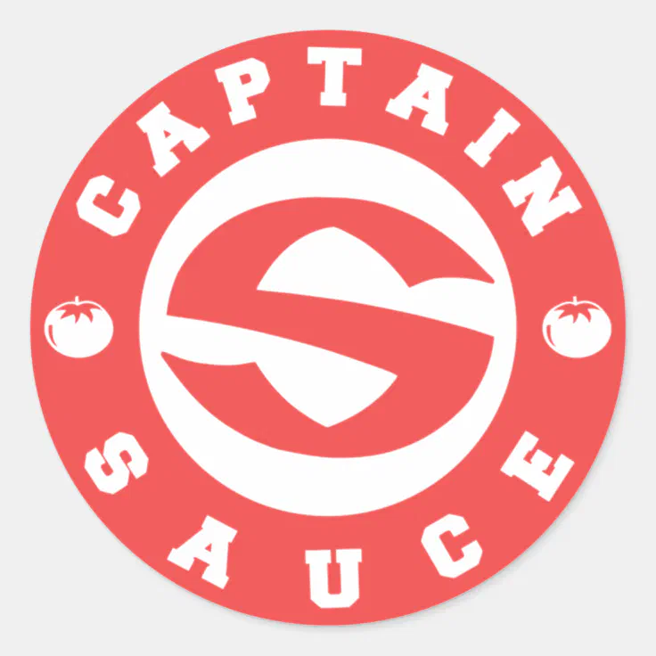Captainsauce Logo Classic Round Sticker | Zazzle
