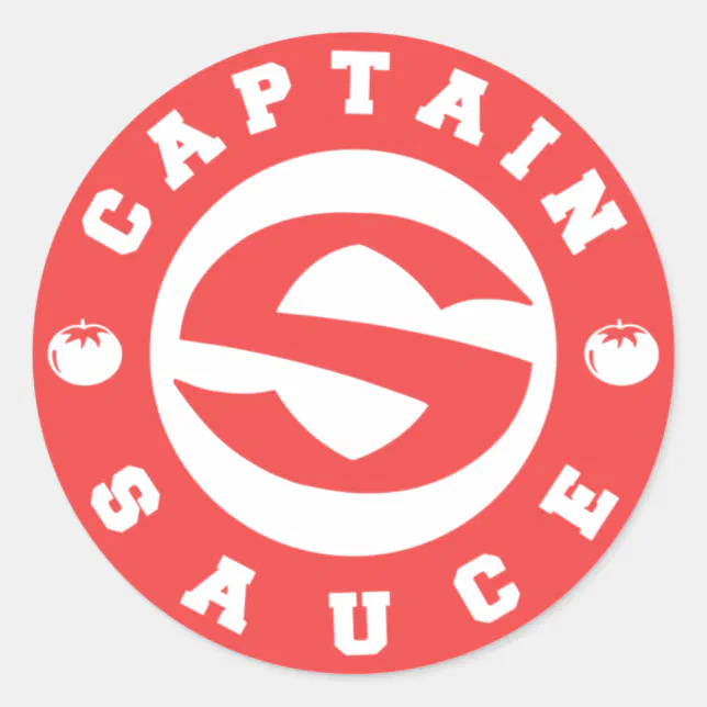 Captainsauce Logo Classic Round Sticker | Zazzle