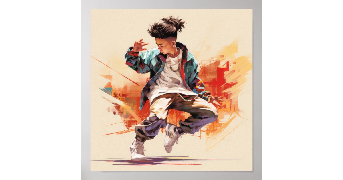 Captivating Chinese Hip-Hop Dance Poster: Explore Poster | Zazzle