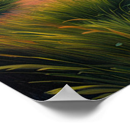 Captivating Green Meadow Poster | Zazzle