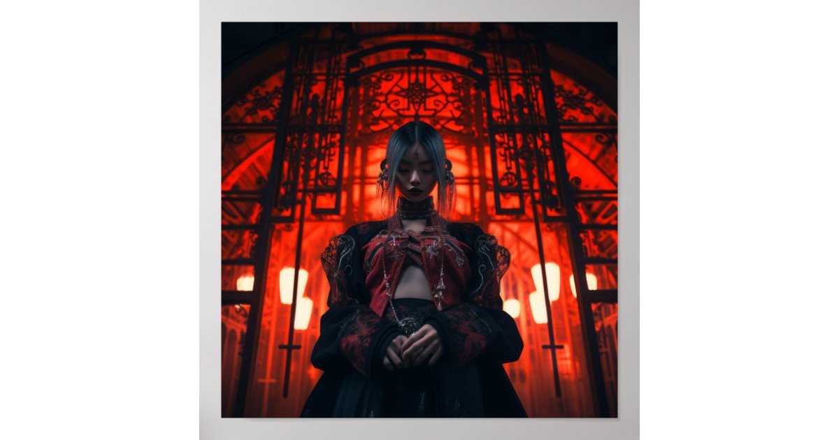 Captivating Japanese Girl Poster | Zazzle