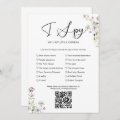 Capture The Love I Spy Wedding Game With QR Invitation | Zazzle