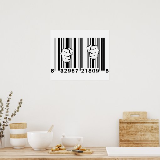 Captured By Consumerism UPC Barcode Prison Poster | Zazzle
