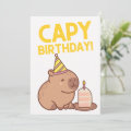CAPY BIRTHDAY CUTE CAPYBARA PUN BIRTHDAY CARD | Zazzle