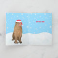 Capy Christmas Funny Cute Capybara Pun Snow Holiday Card | Zazzle