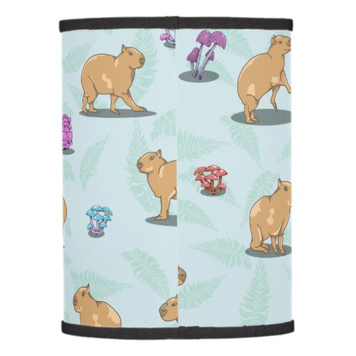 Capybara and mushroom pattern lamp shade | Zazzle