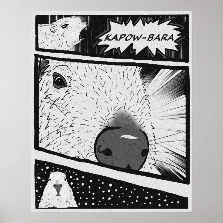 Capybara Anime Poster | Zazzle