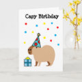 Capybara Birthday Card Folded Greeting Card | Zazzle