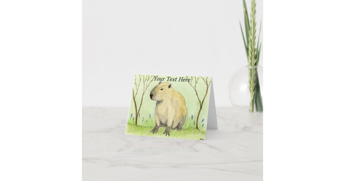 Capybara Blues Thank You Card | Zazzle
