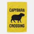 Capybara Crossing Capy Silhouette Yellow Garden Flag | Zazzle