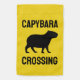 Capybara Crossing Capy Silhouette Yellow Garden Flag | Zazzle